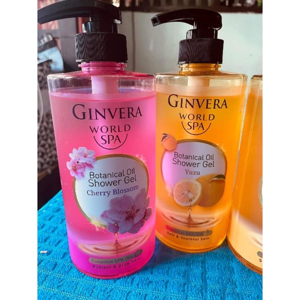 🇸🇬Ginvera World Spa Botanical Oil Shower Gel Yuzu/ Cherry Blossom 600ml ...