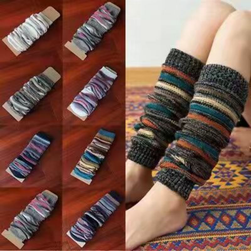 2021 New Winter Over Knee Long Knit Cover Crochet Women Leg Warmers
