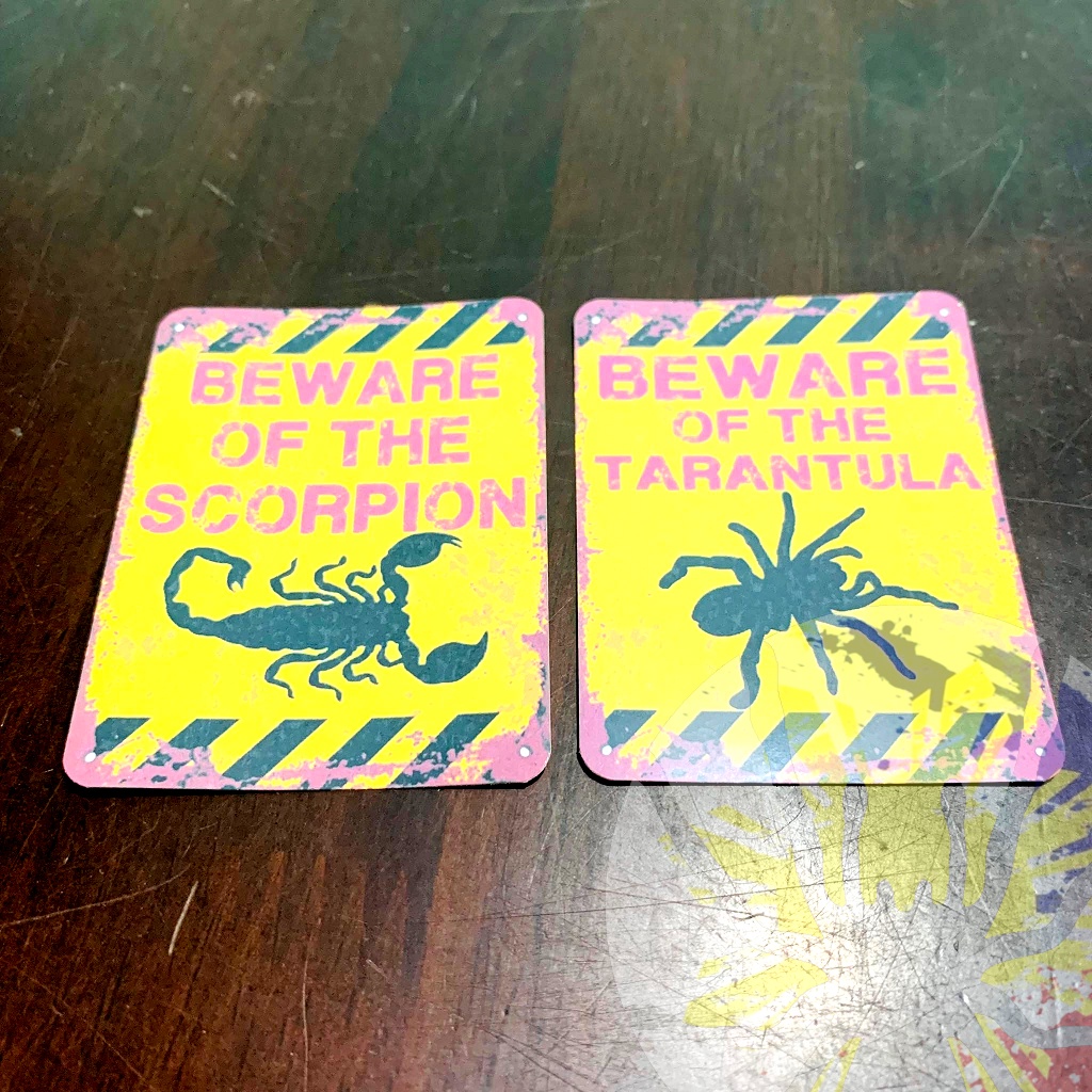Beware Stickers | Waterproof | Tarantula & Scorpion Warning Sign ...