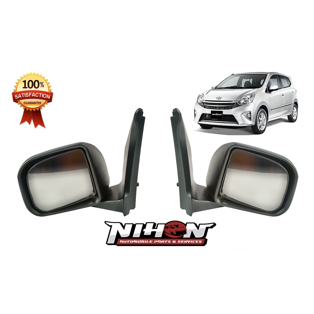 TOYOTA WIGO 2014-2016 OEM STOCK SIDE MIRROR SET (NON POWER) MANUAL FOLD ...