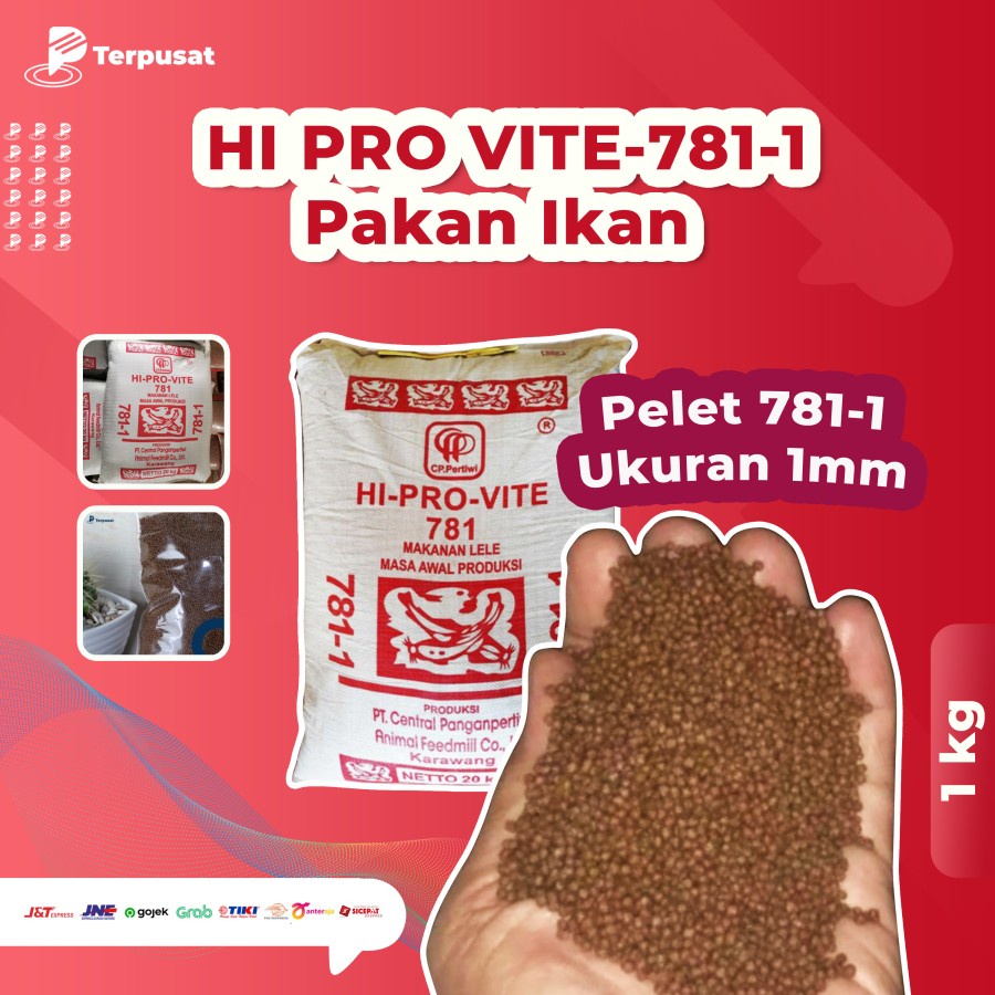 Per 1Kg HI PRO VITE 781-1 1mm Fish Pellets Fish Food Catfish Gourami ...