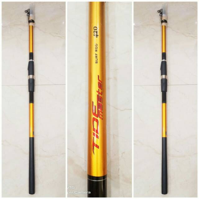 Tide MASTER Fishing Rod 420cm HARD Rigid CARBON/CARBON TELESCOPIC ...