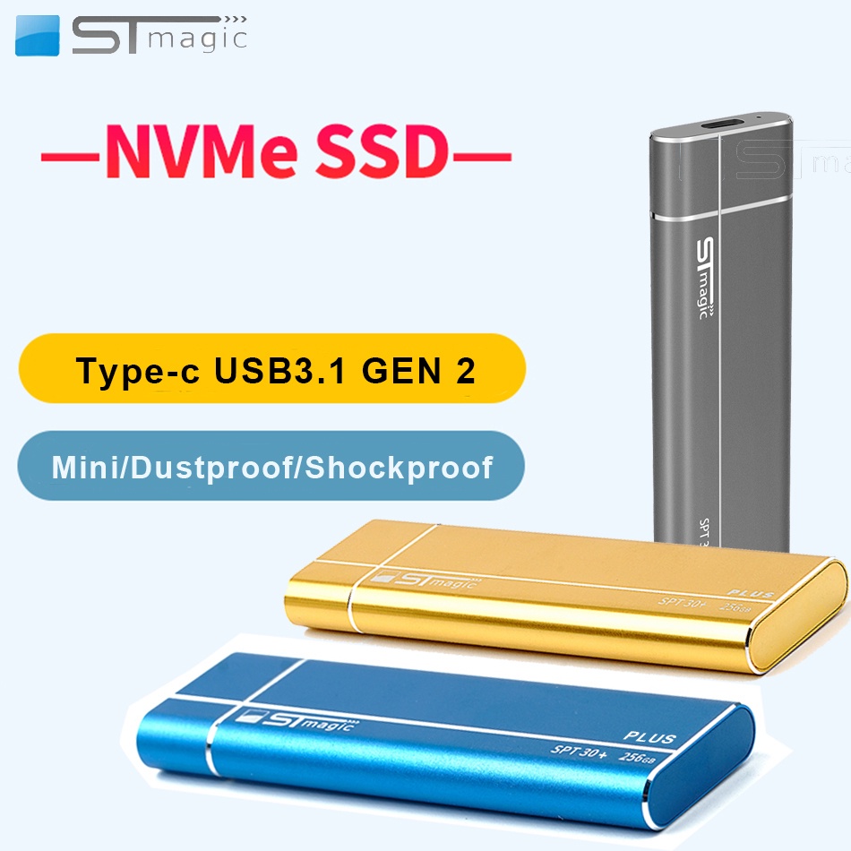 STmagic SPT PLUS USB3.1 Gen 2 Pcie-nvme External SSD hard drive 128GB ...