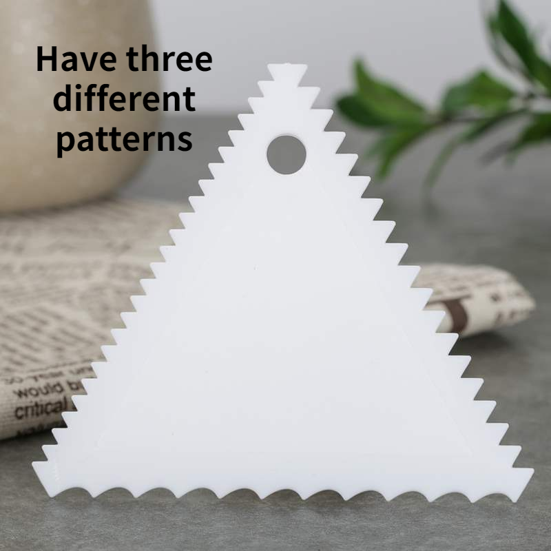 Triangular toothed scraper with three different zigzag shapes for ...