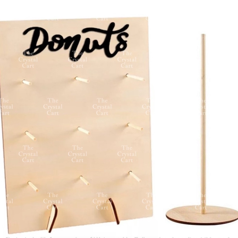 Wooden Donuts Wall Display Doughnut Rack for Party Birthday Wedding ...