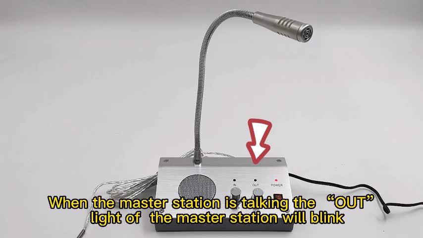 Window Intercom Speaker System Anti Interference Dual Way Intercom Talk Through Glass Office