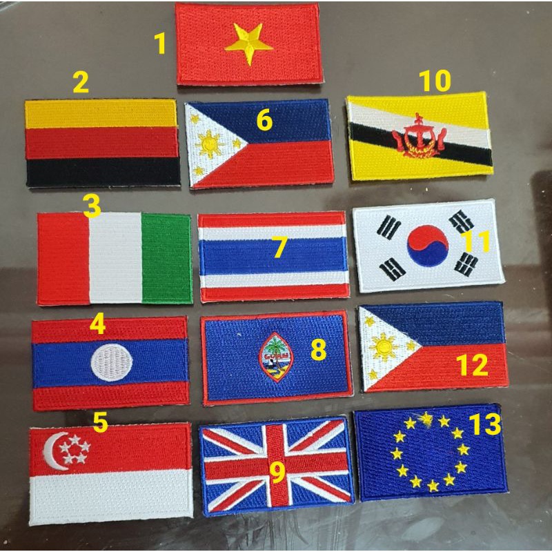 Usa Flag Patch (Flags embroidered from countries with ironing glue on ...