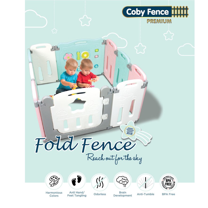 Coby Fence 8+2 Fold Fence - 60cm / 64cm (Free 4pcs Expand Panel ...