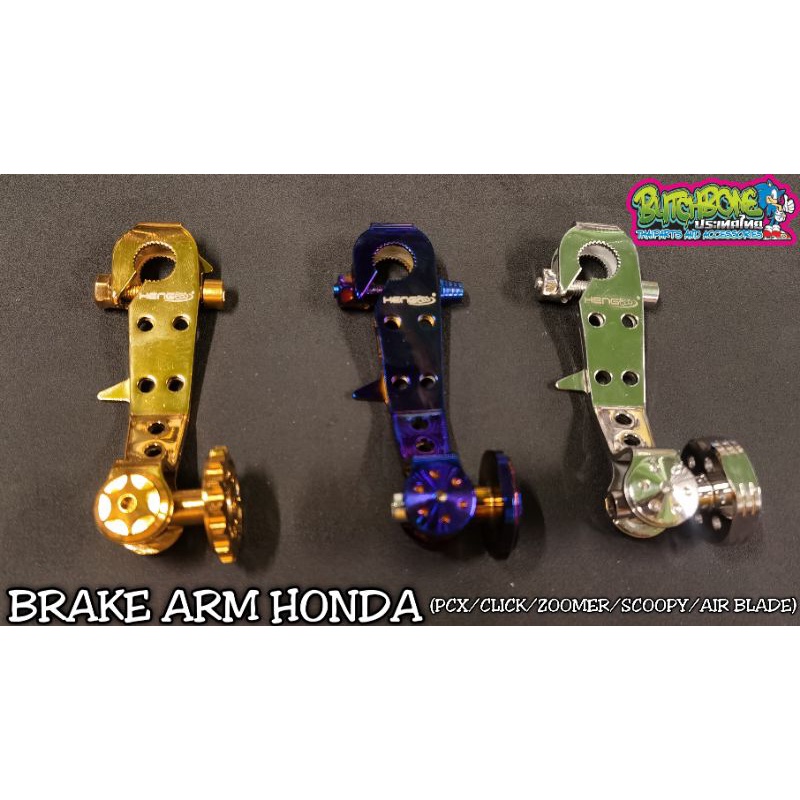BRAKE ARM SET HONDA CLICK 125/150-PCX 150 HENG (GOLD-WHITEGOLD-TITANIUM ...