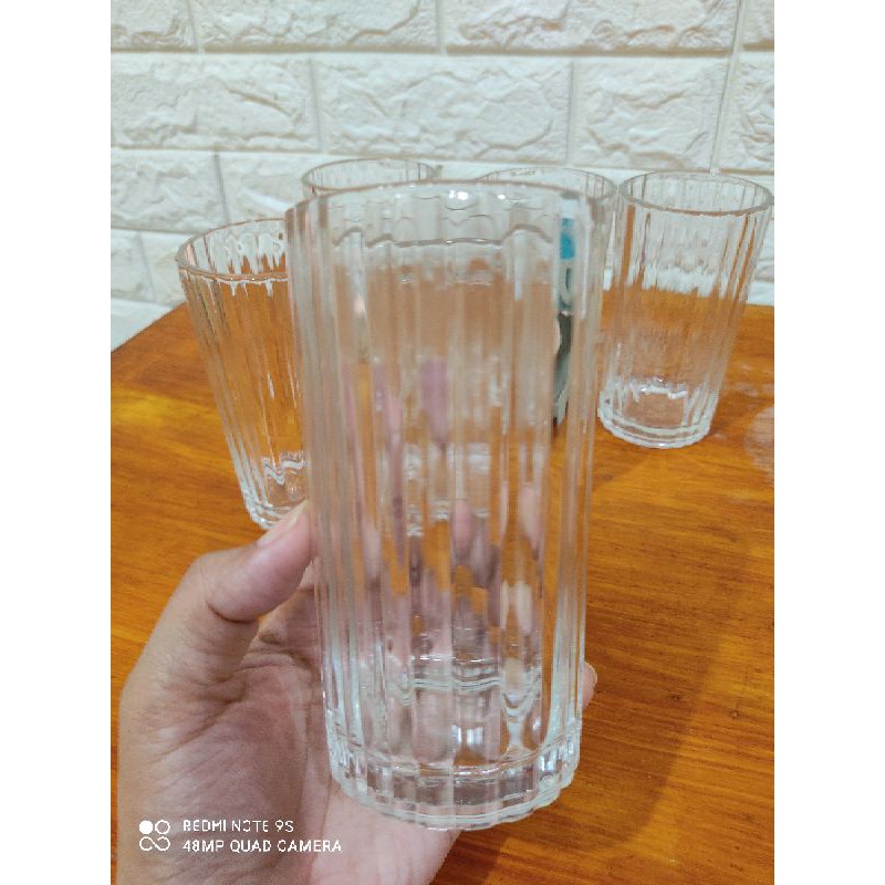 6PCS 8511 GLASS BASO clear juice glass soda glass tumbler babasagin ...