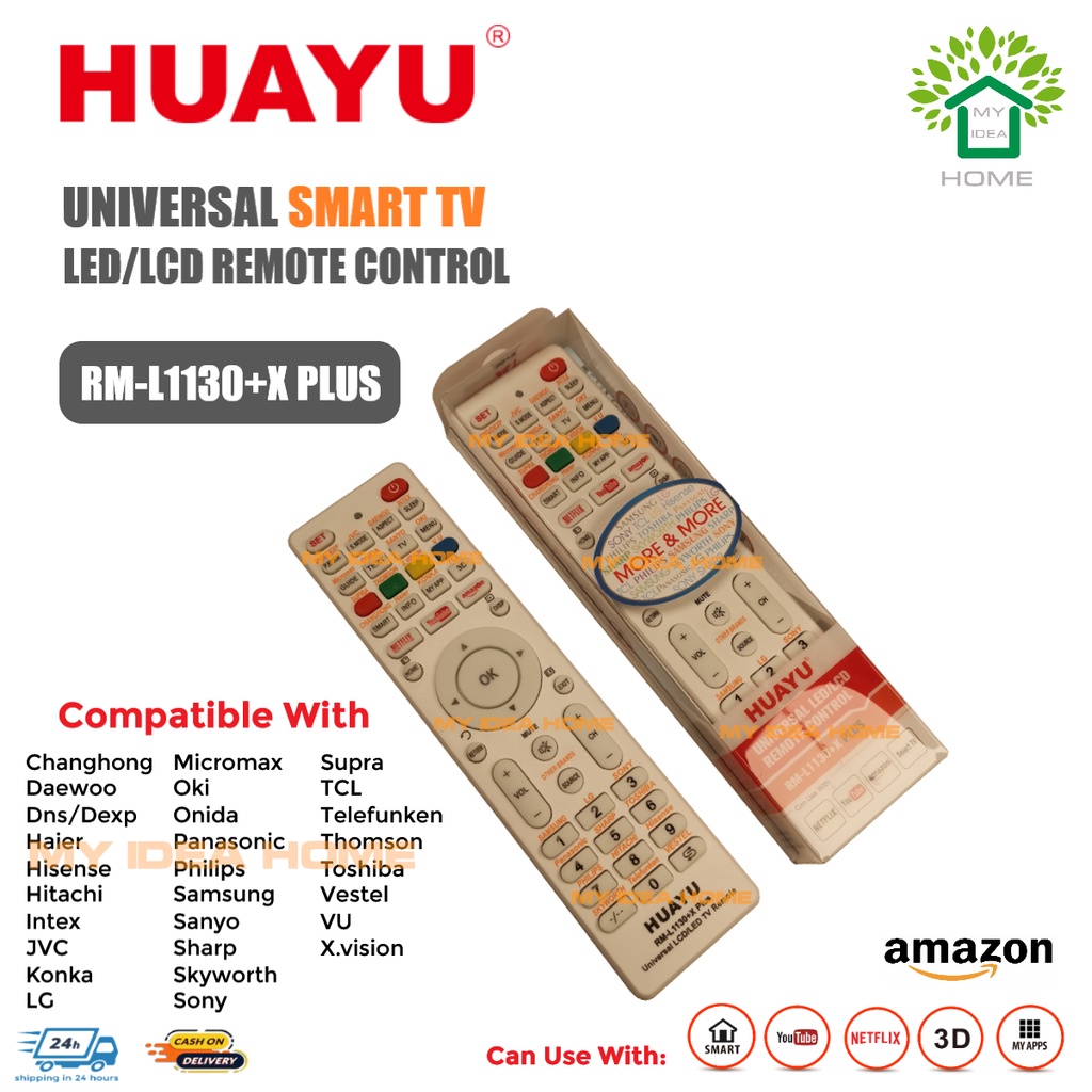 HUAYU RM-L1130+X Plus LED/LCD Universal Smart TV Remote Control COD | Shopee Philippines