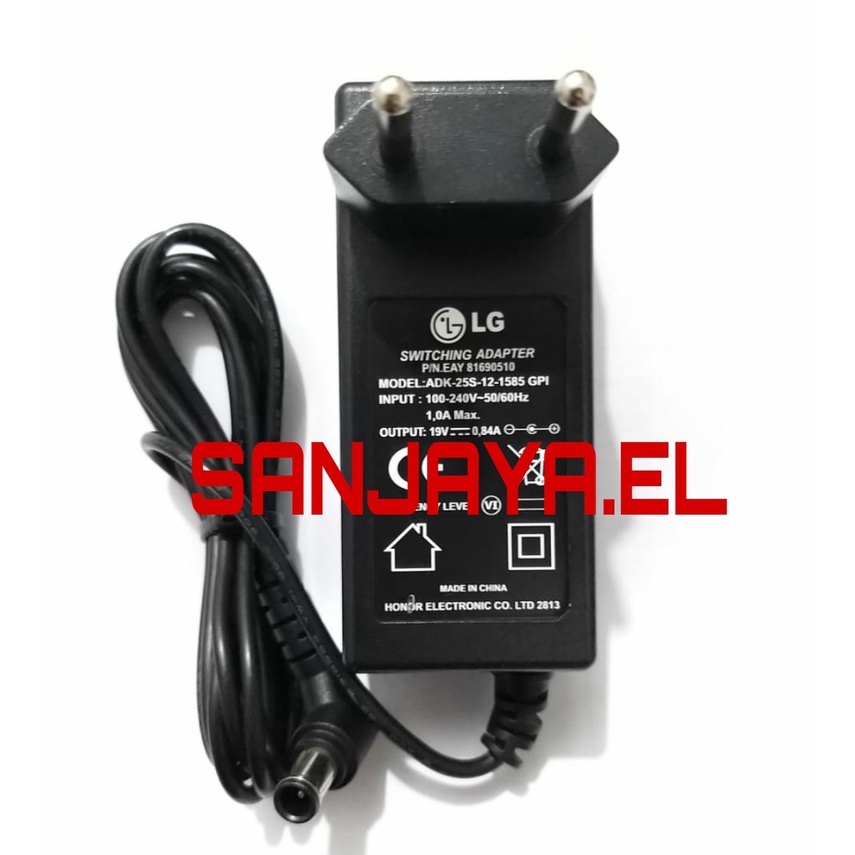 Lg original Led Lcd Tv monitor Adapter 19V 0.8A 19V 0.84A | Shopee ...