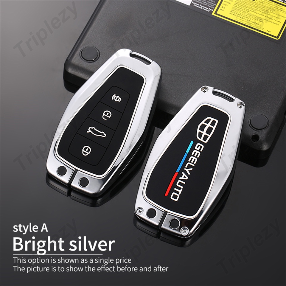 Luminous Zinc Alloy Smart Car Key Fob Cover Case Holder Shell Keychain ...