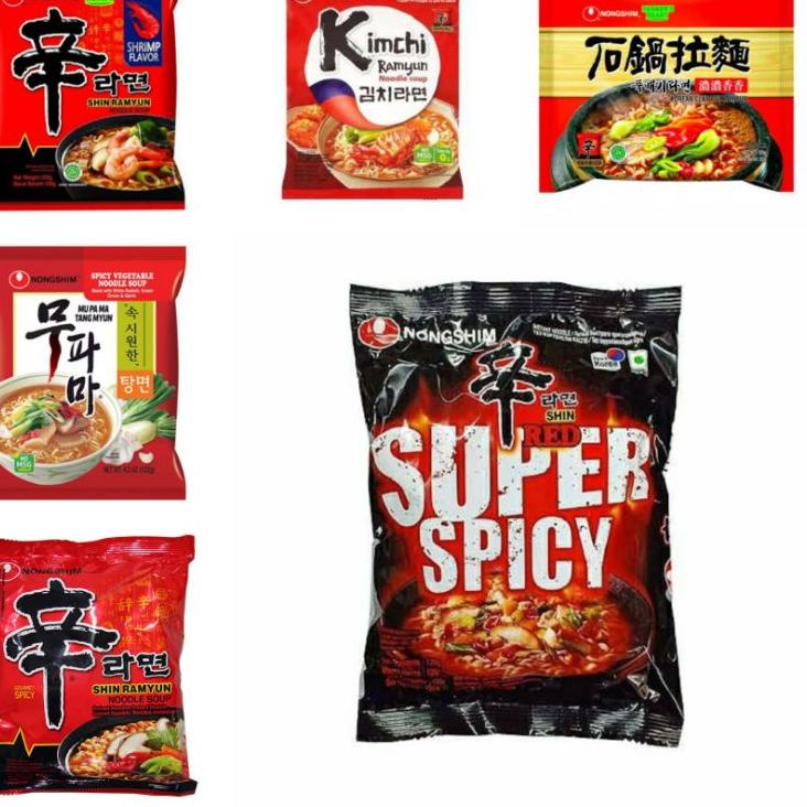 Nongshim SHIN RED SHIN RAMYUN SHRIMP Classicpot KIMCHI MUPAMATANGMYUN ...