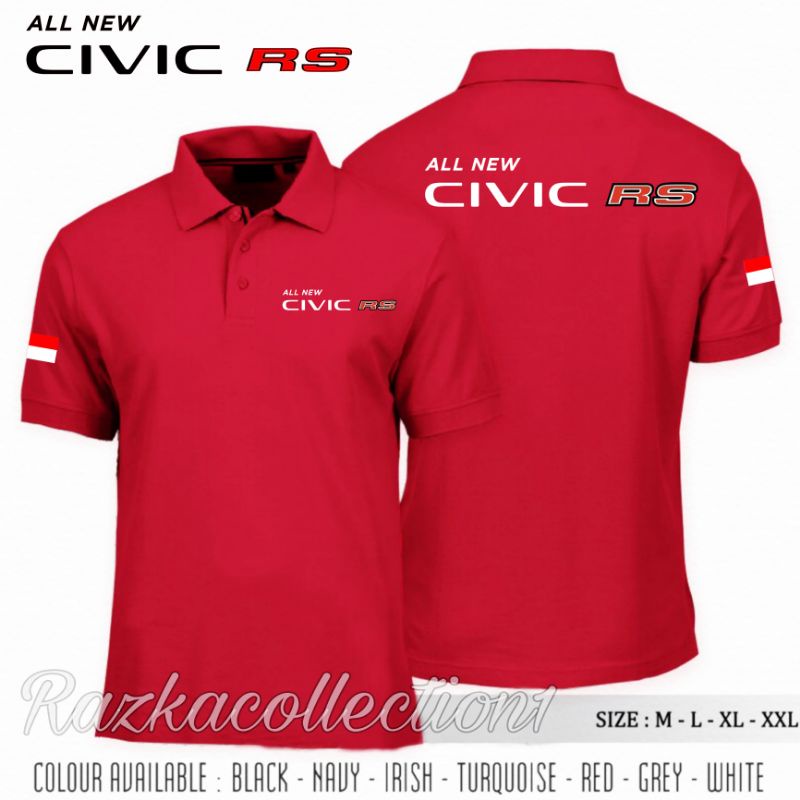 Polo Shirt All New Civic RS/Baju Kaos All New Civic RS/Baju Kaos Collar ...