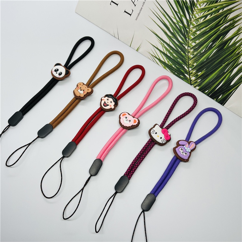 Lanyard ID Name Tag Tali Phone Strap Anime Cartoon Hello kitty Panda ...