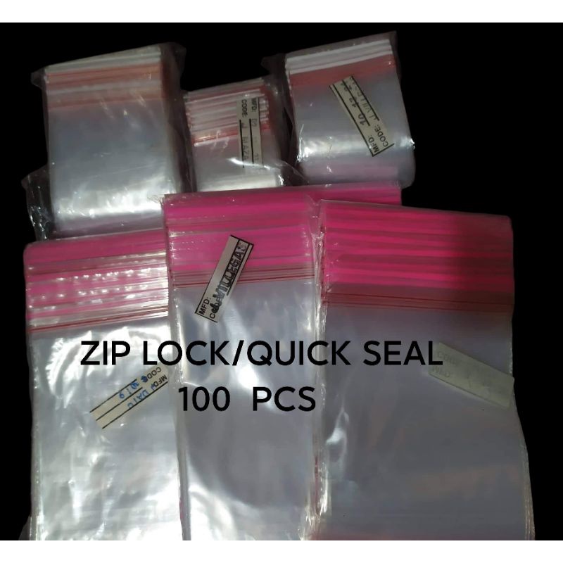 zip lock quick seal plastic 100 pcs per pack | Shopee Philippines