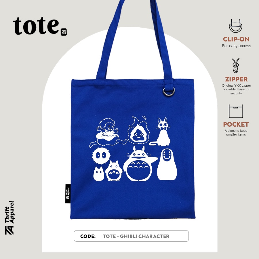 Ghibli Characters | Thrift Apparel Tote Bag | Shopee Philippines