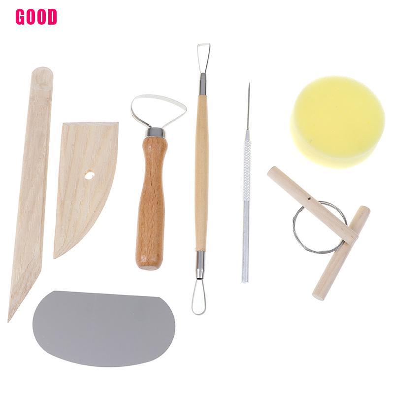 [GOOD]8pcs Pottery Clay Tool Set Pottery Ceramics Molding Tools Wood ...