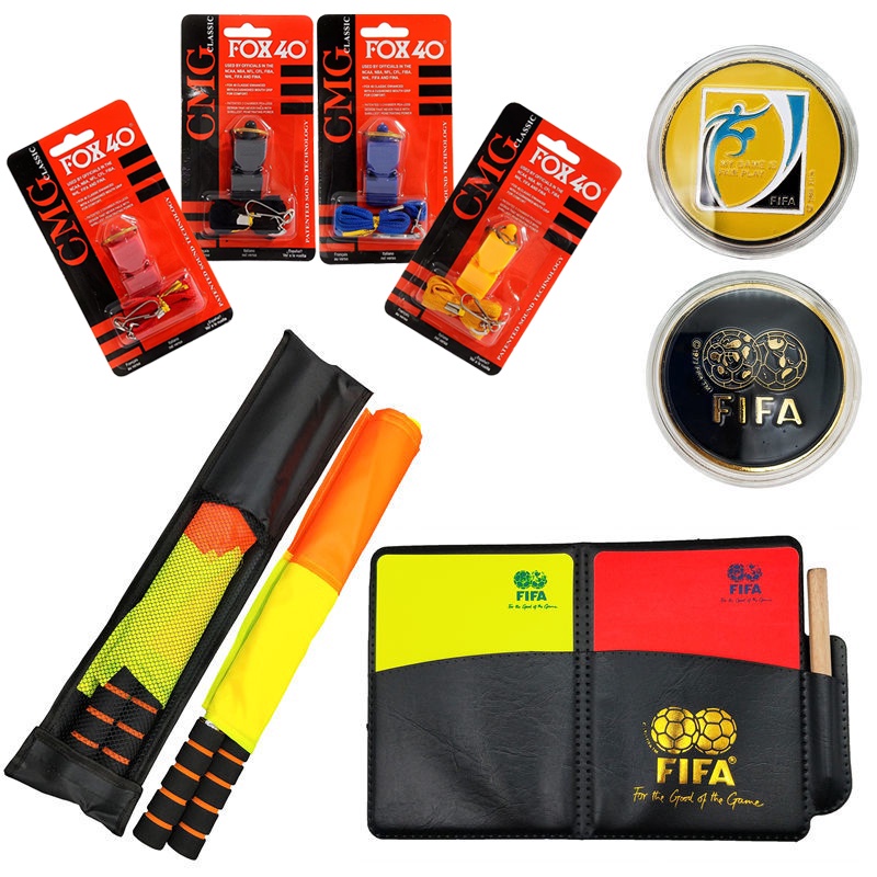 Football Game Referee Patrol Side Flag FIFA Picker Red Yellow Card ...