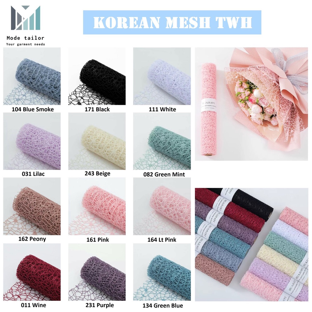 (Per 50cm) Korean Mesh TWH/ Bouquet Net / Flower Wrapping/ Korean ...