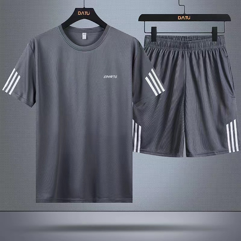 Simple sports fashion Short sleeve trend Terno T-shirt + shorts unisex ...