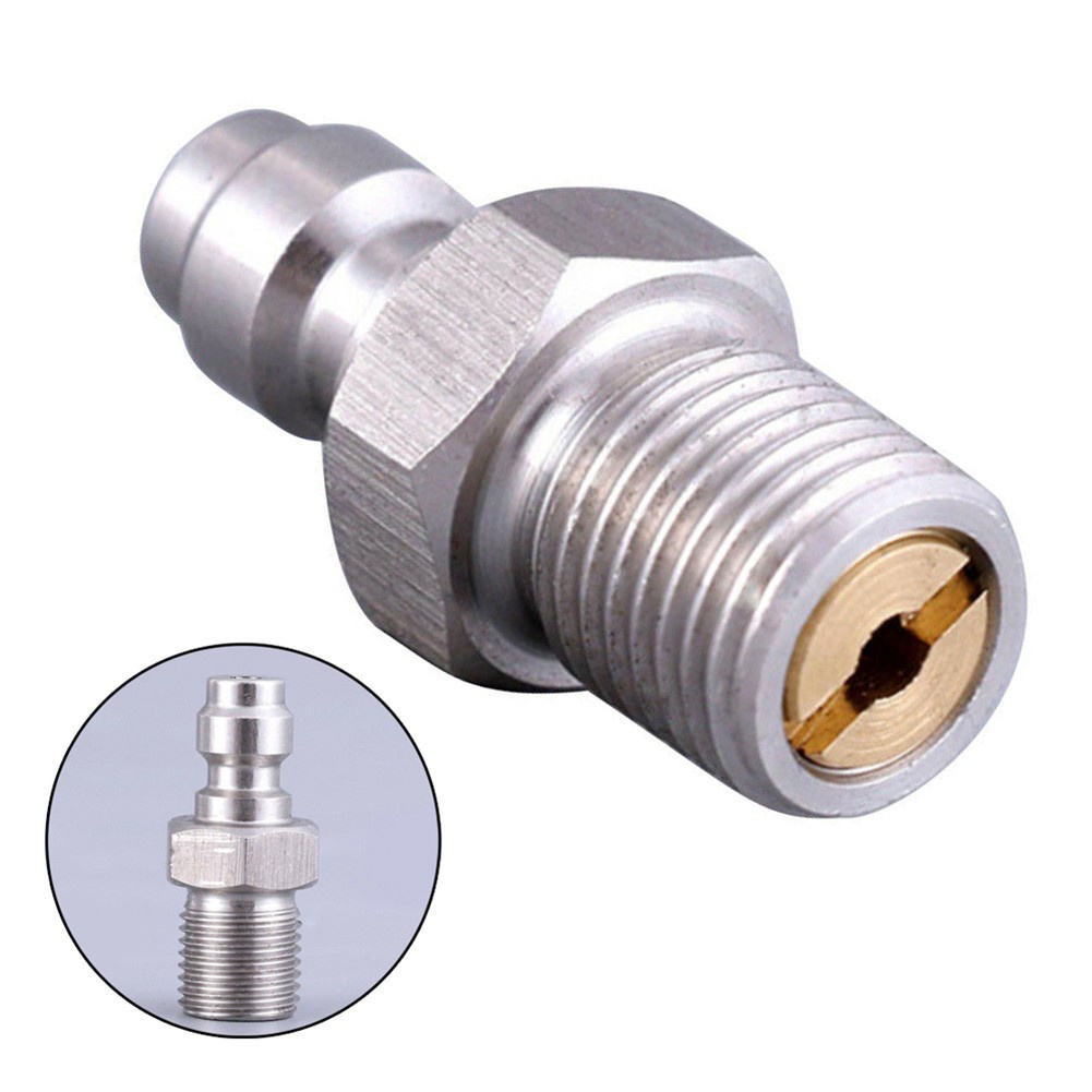 Male Connector Nipple PCP Quick Stainless Steel Valve 8mm Connection ...