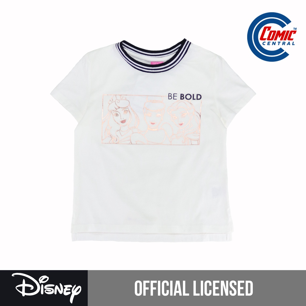 What Kids Want x Disney Princess Girls Be Bold Long Back Boxy T-Shirt ...