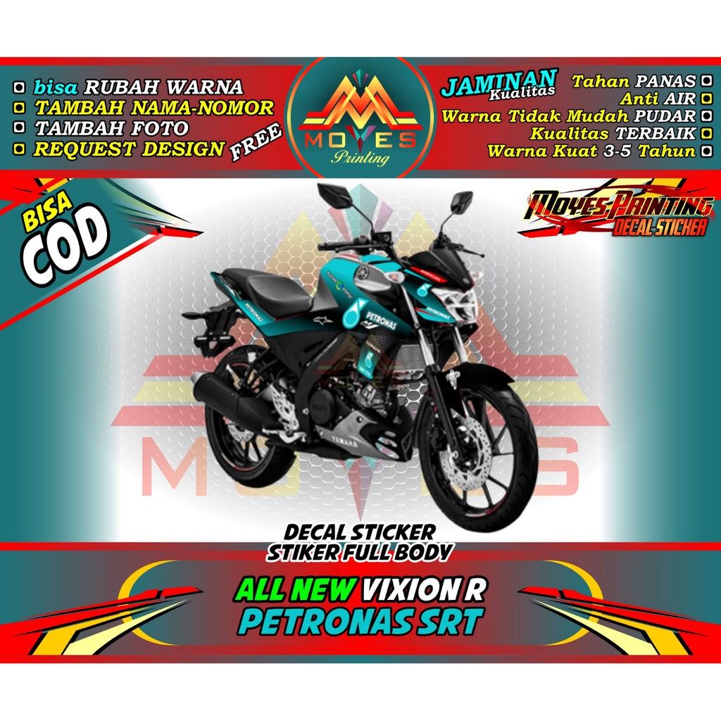 Vixion R Decal Full Body Petronas For All New Vixion R | Shopee Philippines