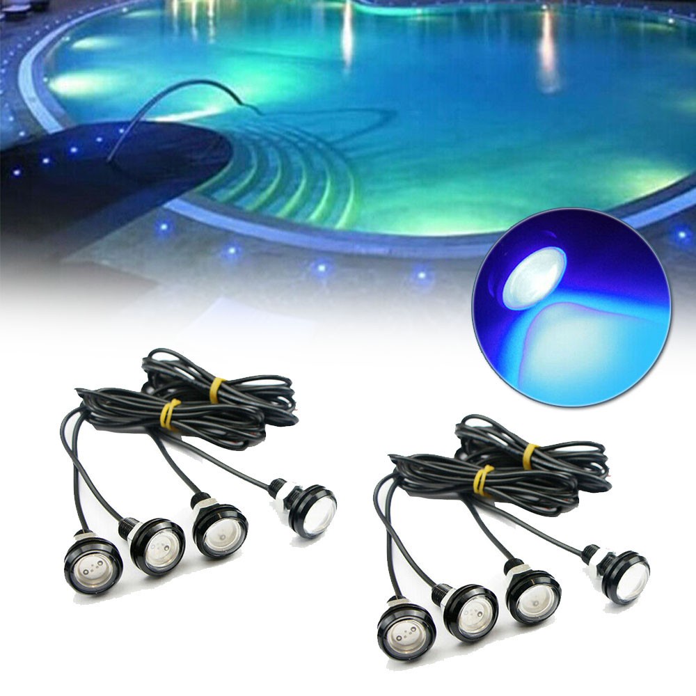 Light 12V DC IP68 Underwater Pond Swimming Pool 300lm 3W Boat Fish Tank ...