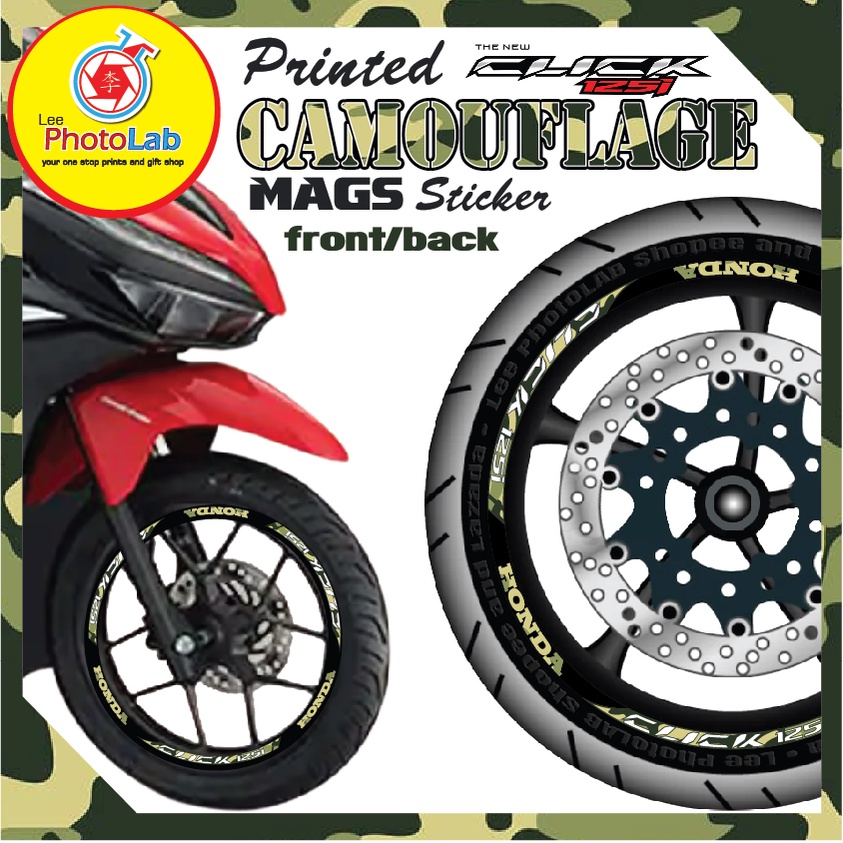 Printed Camouflage MAGS Sticker for Honda Click 125i (Paired) | Shopee ...
