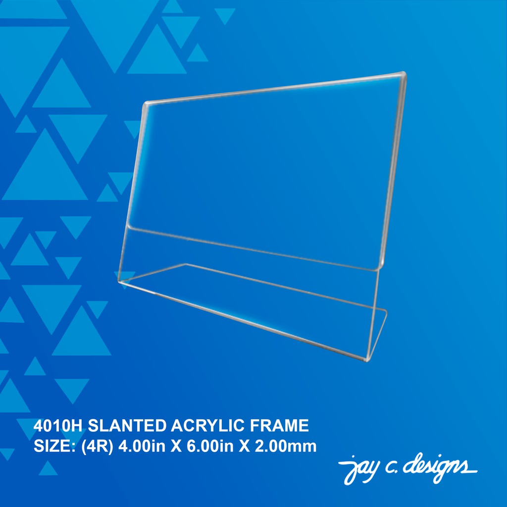 Jay C. Designs Acrylic Slanted Frame 4010H 4.00" X 6.00 (4R) Landscape ...