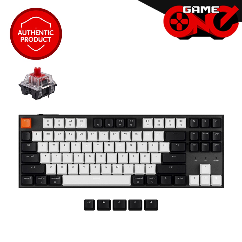 Keychron C1 87-Keys Wired White Backlight Mechanical Keyboard | Shopee ...