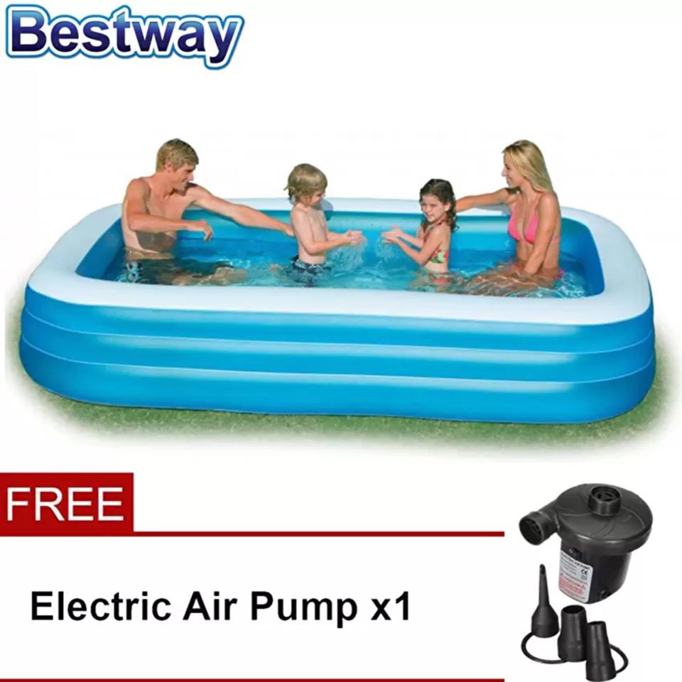 54006 Bestway 262cm adult inflatable and thickened swimming pool with ...