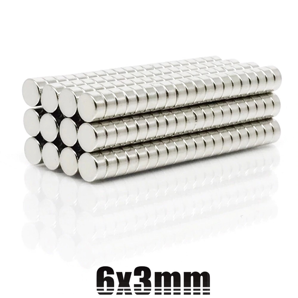 10 Pieces High Power Magnet 6x3mm Neodymium 6x3mm Suction Flat Round 6 ...