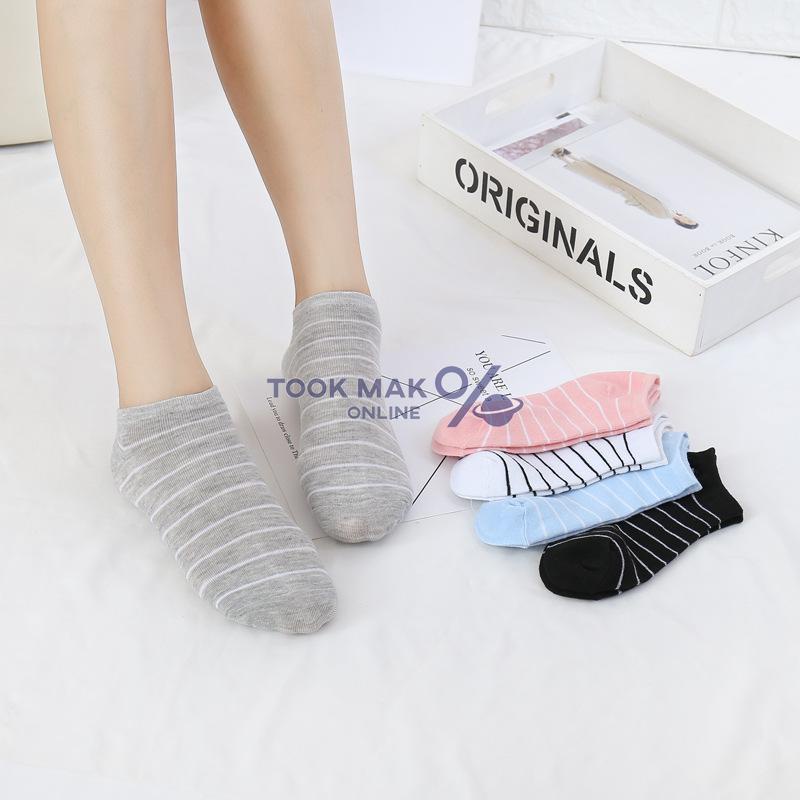 Japanese Style Short Socks With Cute Stripes Comes In 5 Colors Can Be ...