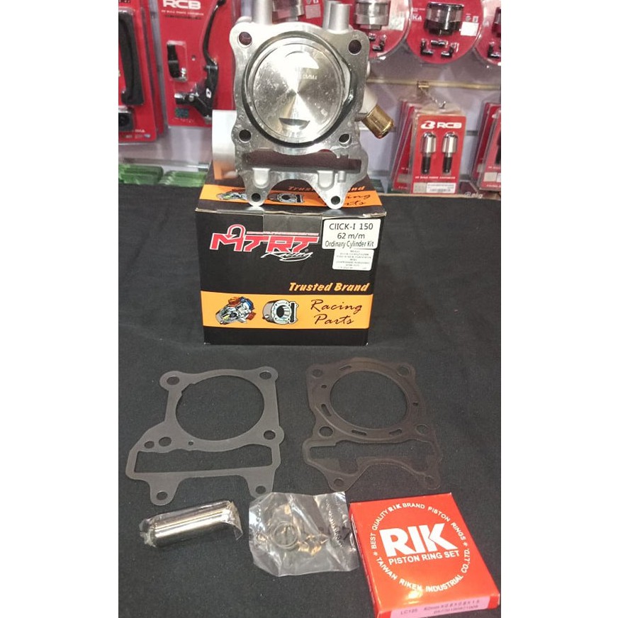 MTRT 62mm Steel Bore Block w/ Cast Piston for Click 150/Airblade/PCX150 ...