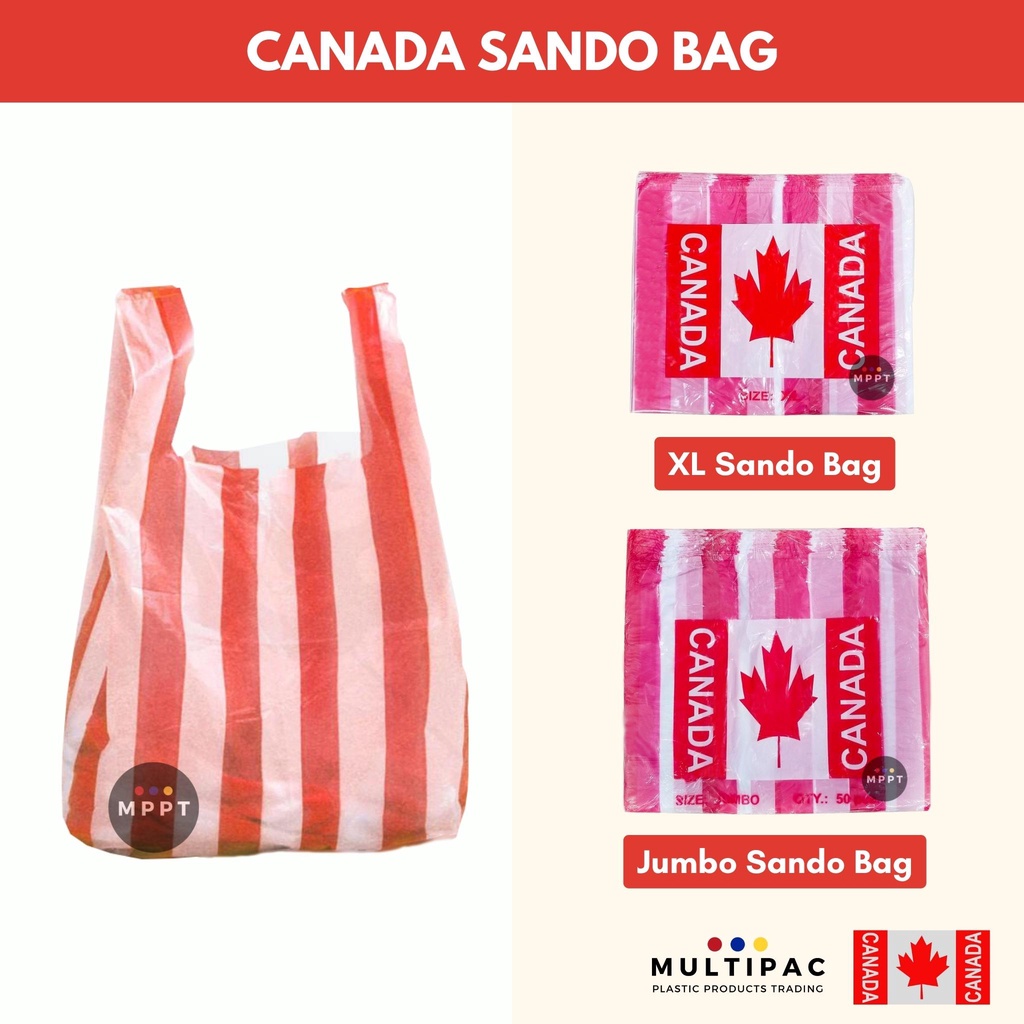 Red Stripe Plastic Sando Bag (Canada Brand) - XL, Jumbo | Shopee ...