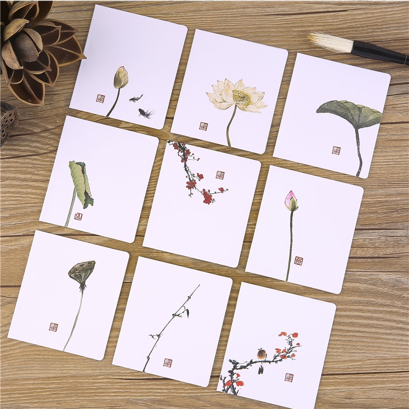 Vintage Chinese Style Greeting Card with Envelope DIY Message Card ...