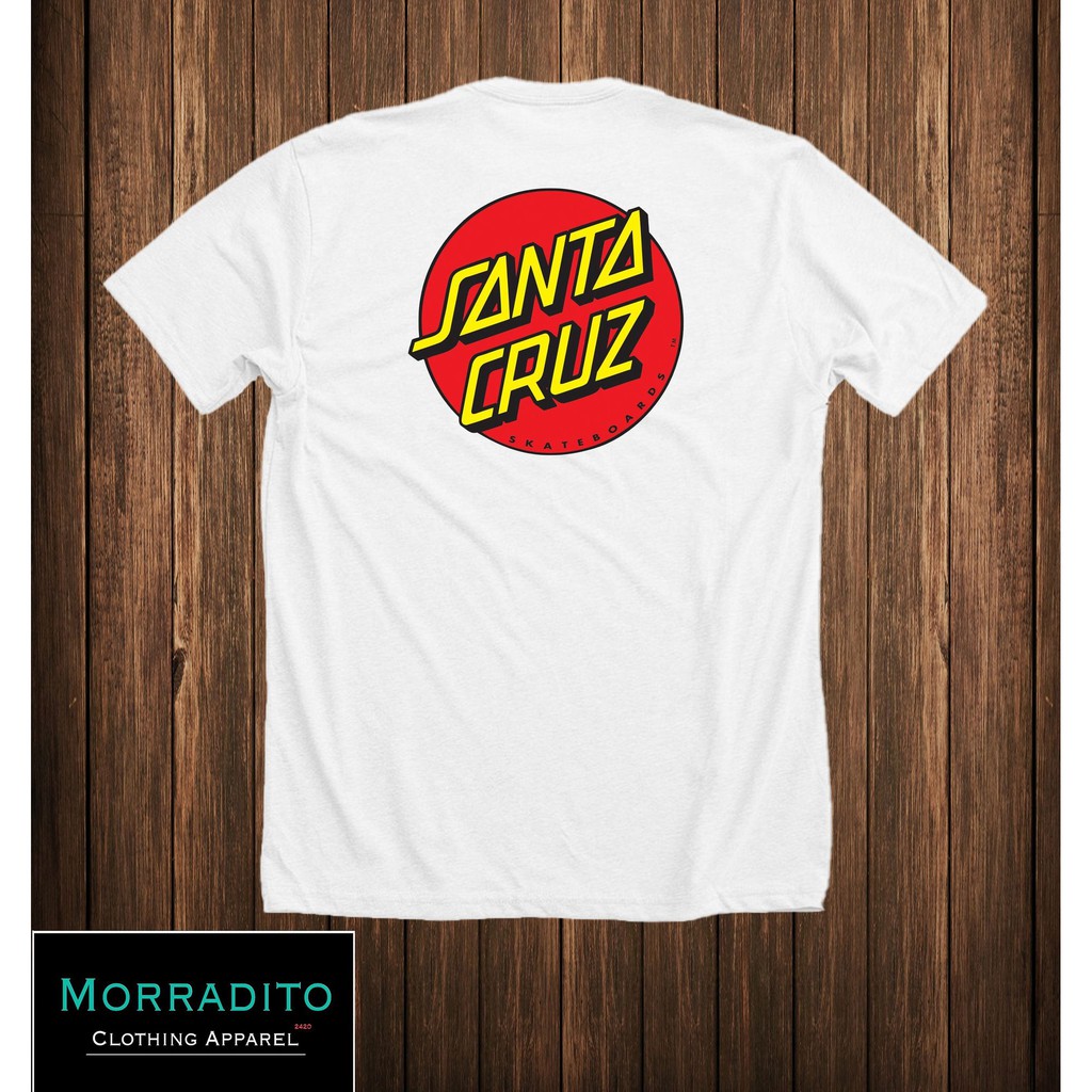 SANTA CRUZ ORIGINAL DESIGN FRONT & BACK TSHIRT (WITH FREEBIES) | Shopee ...