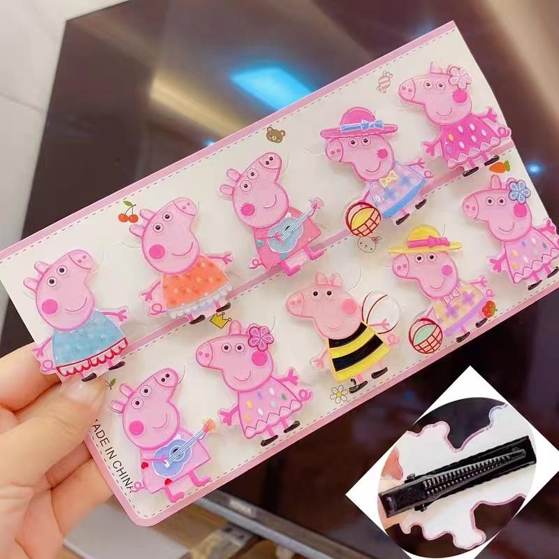 Baby Steps Hairpin for Girls Peppa Pig Hair Pin (Random Design ...