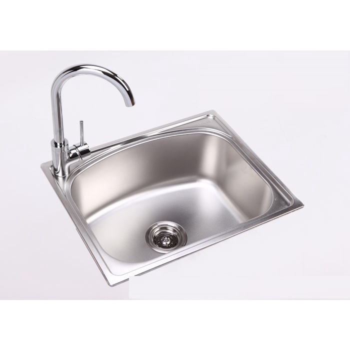 stainless kitchen sink single bowl with faucet with strainer set KKK ...
