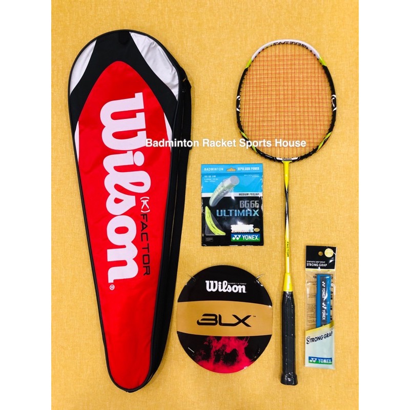 Wilson Badminton Racket (K) FACTOR (Free Pasang String) | Shopee ...