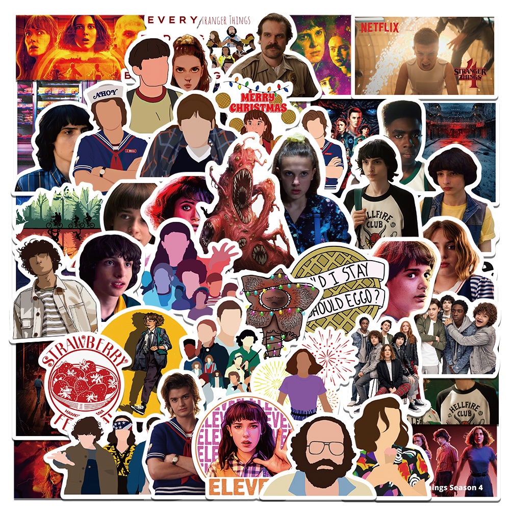 50pcs Stranger Things 4 Graffiti Stickers Diy Fridge Laptop Luggage