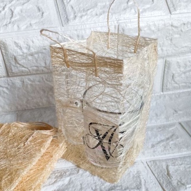 MC Native Abaca Bag Pouch Scrunch For DIY Souvenirs Gift Wrap 4 x 4 x 7 ...