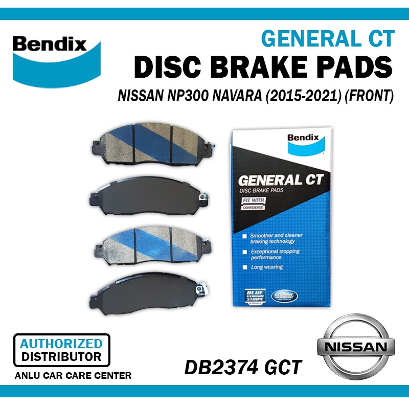 BENDIX BRAKE PADS SET (FRONT) DB2374 / DB2374 GCT NISSAN NP300 NAVARA ...
