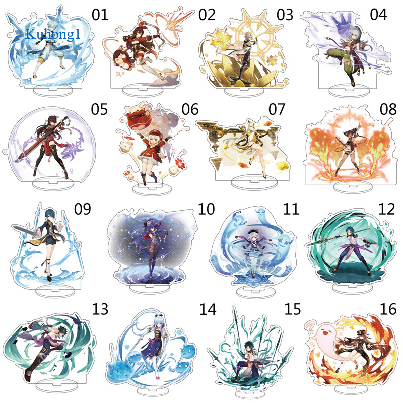 Genshin Impact Acrylic Stand Figure Model Ganyu Albedo Zhongli ...