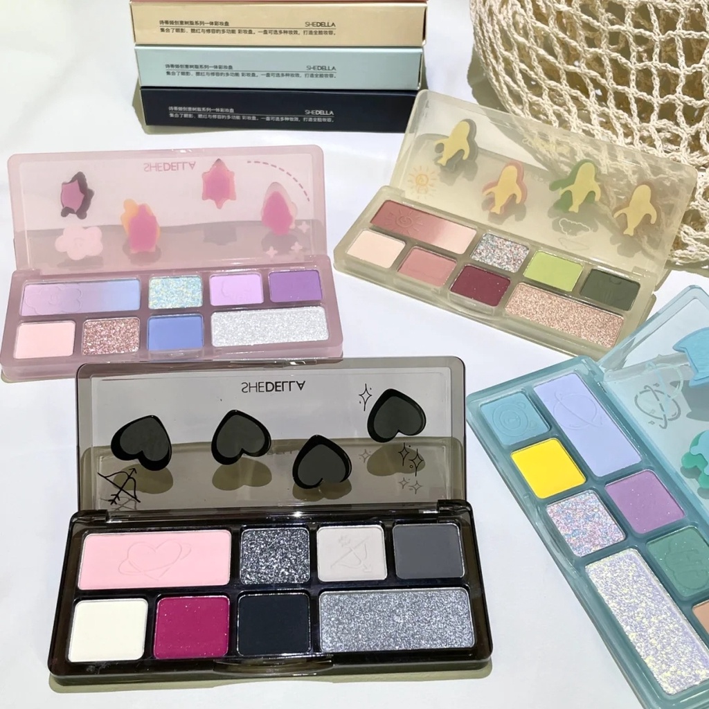 SHEDELLA New Happy Planet Resident Eyeshadow Palette Matte Fine Shimmer ...