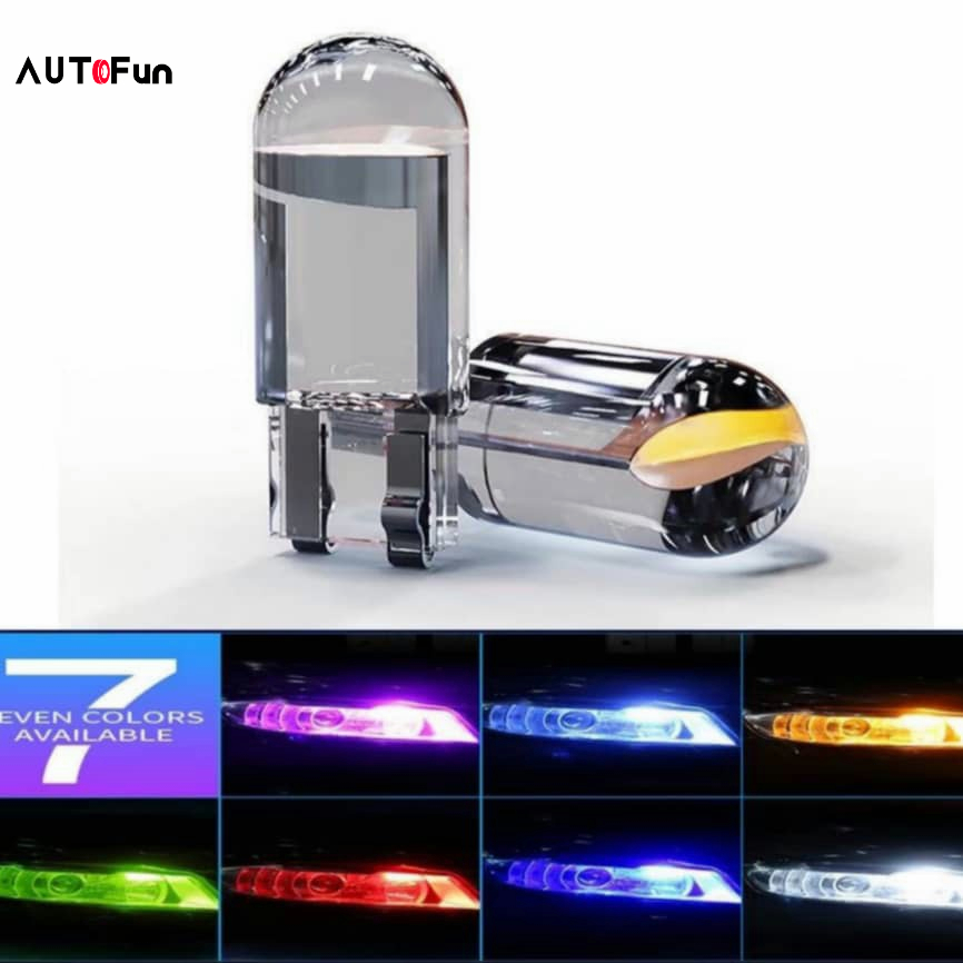 AUTOFun T10 W5W 2825 COB LED Car Wedge Parking Light Side Door Bulb ...
