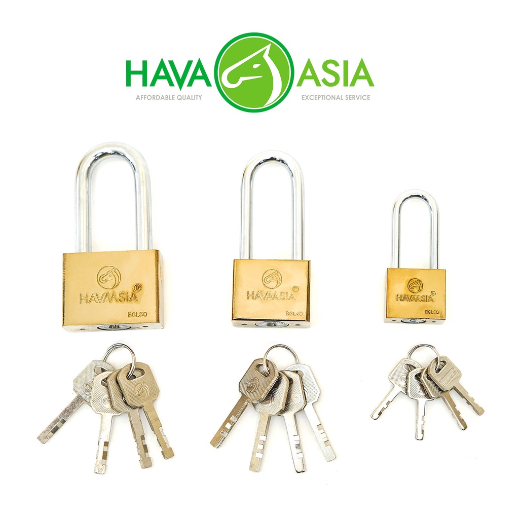 HavaAsia Brass Plated Padlock (Code: BGL) | Shopee Philippines